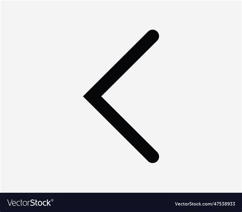 Left Arrow Icon Direction Navigation Path Back Vector Image