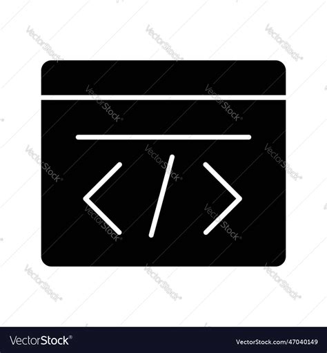 Code Developer Programming User Interface Black Vector Image