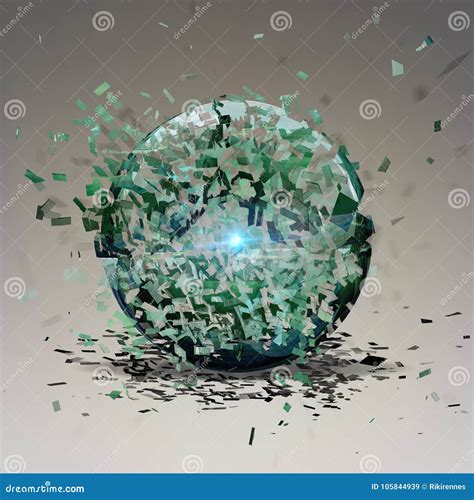 Binary Code With Explosion Of A Sphere Stock Illustration Illustration Of Database Graphic