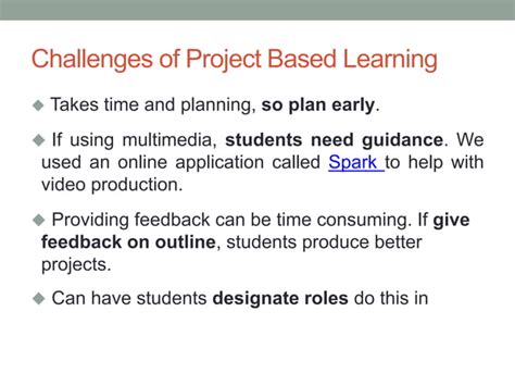 Applying Principles Of Pbl In The Classroom Pptx