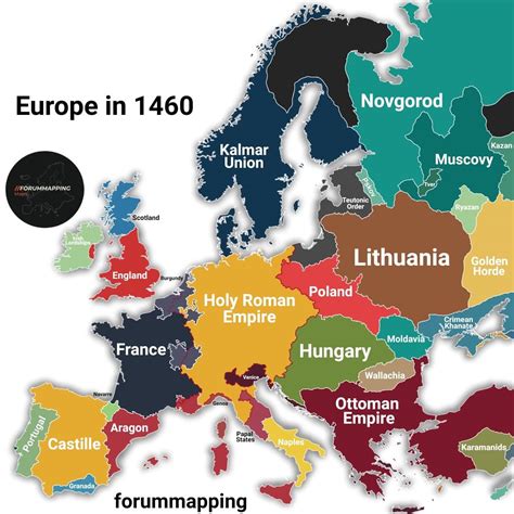 Europe In 1460 By Forummapping Maps On The Web