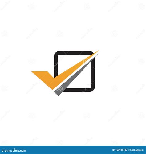 Check Mark Logo Design Vector Template Stock Vector Illustration Of