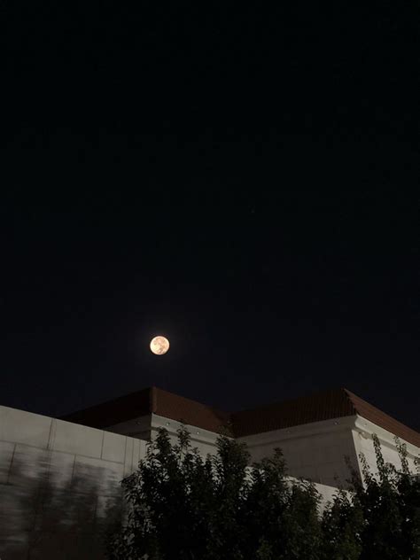 Beautiful Night Sky With Full Moon