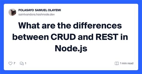 What Are The Differences Between Crud And Rest In Nodejs
