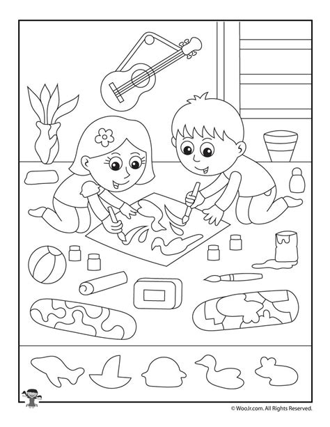 Art Class Hidden Pictures Page Artofit