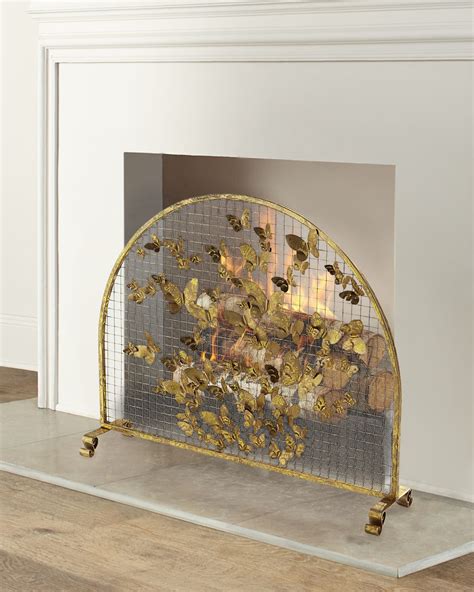 Arched Cut Out Fire Screen Horchow