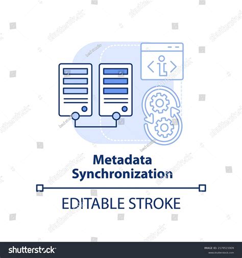 Metadata Synchronization Light Blue Concept Icon Stock Vector Royalty