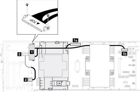 앞면 Ocp 모듈 및 Xcc 관리 모듈 케이블 배선 Thinksystem Sd550 V3 Lenovo Docs