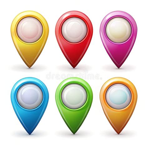 Colorful GPS Pointer Icons Set Stock Illustration Illustration Of Icons Pointer