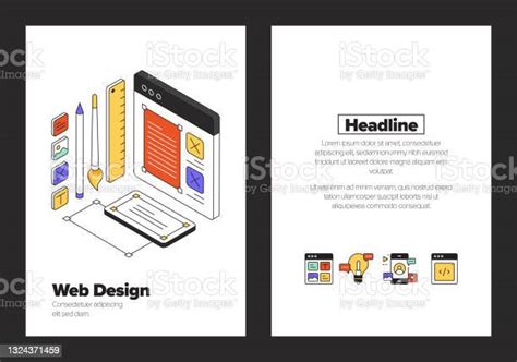 웹 디자인 개념 Isometric 웹 배너 포스터 표지 및 배너를 위한 3차원 디자인 웹 디자인에 대한 스톡 벡터 아트 및 기타 이미지 웹 디자인 창의력 사용자 경험