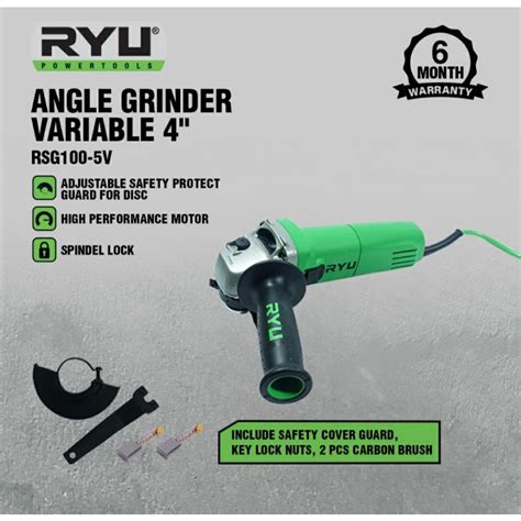 Jual RYU Mesin Gerinda Rsg 100-5V Variable Speed Gerinda Tangan 4" | Shopee Indonesia