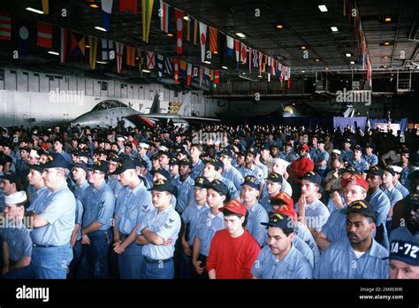 Crew Members Of The Aircraft Carrier Uss John F Kennedy Cv 67 Listen
