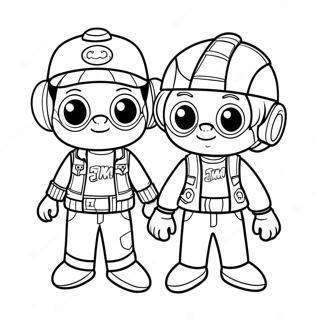 Mikey And Jj Coloring Page Coloring Pages Com
