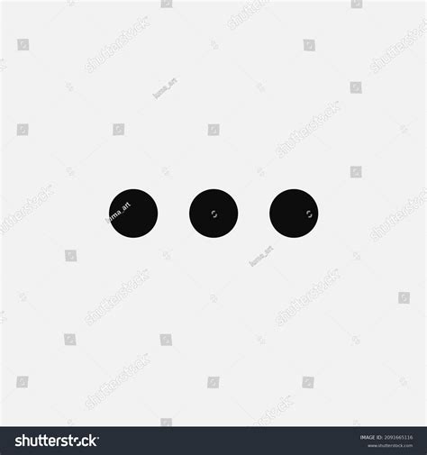 Three Dots Menu Icon Vector Illustration Stock Vector Royalty Free Shutterstock