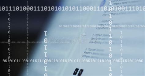 Image Of Digital Data Processing And Binary Coding Stock Image Image