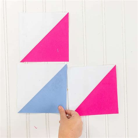 Making Half Square Triangles Tutorial Simple Half Square Triangles