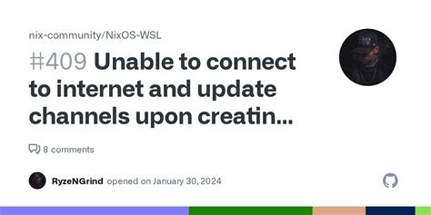 Unable To Connect To Internet And Update Channels Upon Creating NixOS