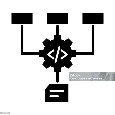 Algorithm Development Diagram Representing Custom Logic And Process Design Stock Illustration