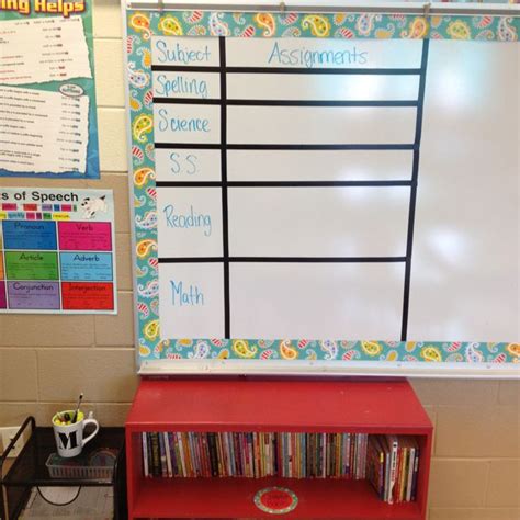 Assignment Board For Planners Dots On Turquoise Decor Everywhere Classroom Inspiration