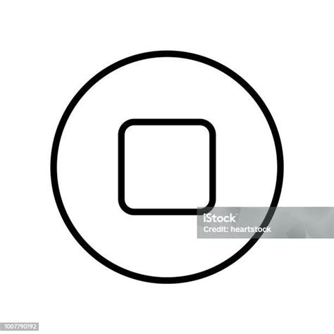 원형 버튼 아이콘 벡터 아이콘을 중지 합니다 간단한 요소 그림입니다 원형 버튼 심볼 디자인을 중지 합니다 웹 및 모바일 사용할 수 있습니다 0명에 대한 스톡 벡터 아트 및