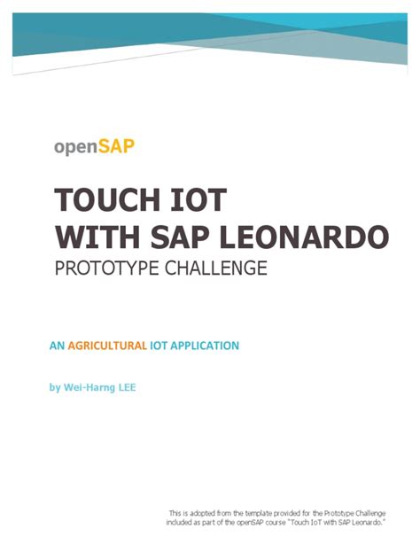 Opensap Iot3 Prototypechallenge Agricultureapp Samy Pdf Internet Of