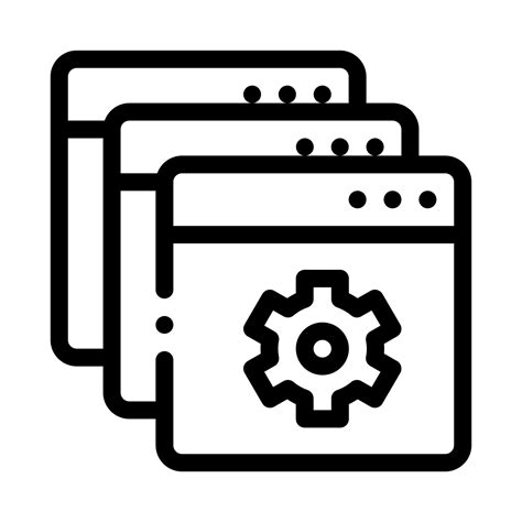 Web Site Settings Icon Vector Outline Illustration 17322212 Vector Art At Vecteezy