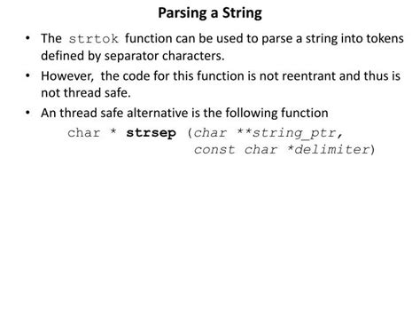 PPT Parsing A String PowerPoint Presentation Free Download ID
