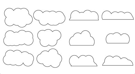 Cloud Set Icon Linear Style 23401414 Vector Art At Vecteezy