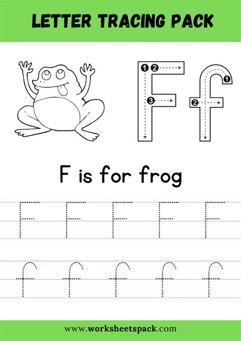 Letter F Tracing Worksheets