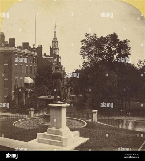 Websters Statue Boston Mass Deloss Barnum American 1825 1873