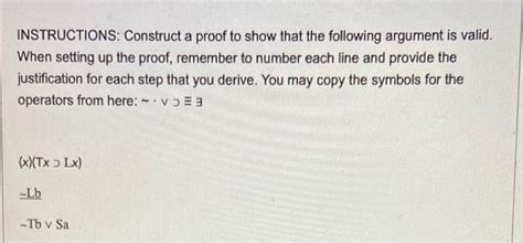 Solved INSTRUCTIONS Construct A Proof To Show That The Chegg