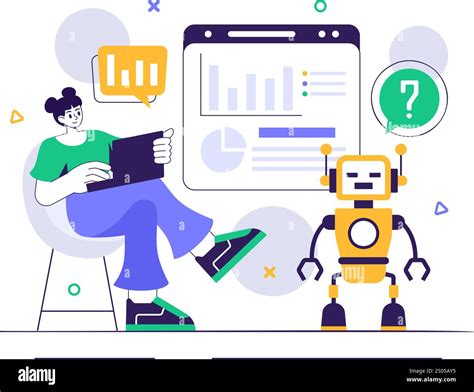 Machine Learning Vector Illustration Featuring Artificial Intelligence