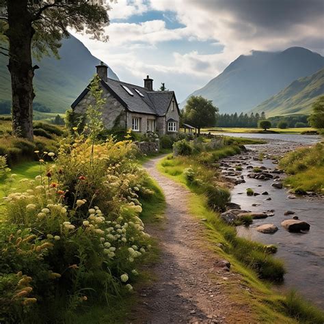 Premium Photo Glen Etive Cottage Scotland