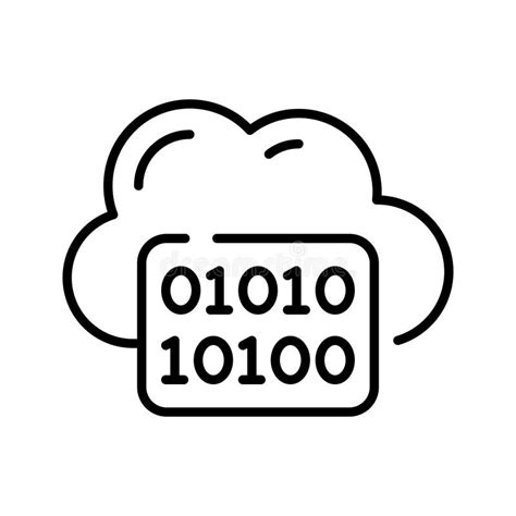 An Amazing Vector Of Binary Cloud In Modern Style Cloud Coding Icon