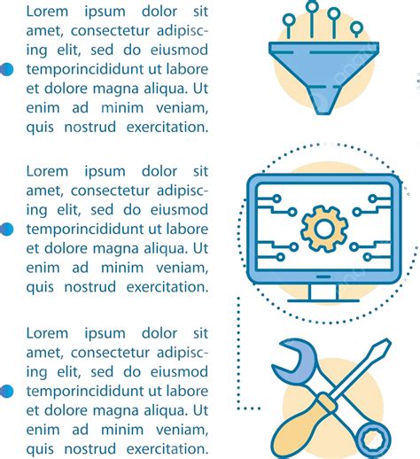 Software Programming Brochure Page Template With Linear Icons And Text