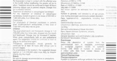 Drug Pamphlet: MYCOSTATIN