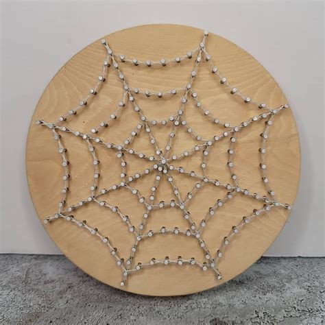 Spider Web String Art Glow In The Dark Halloween String Art Fall Decor Spooky Etsy