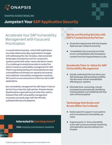 Solution Brief Onapsis Assess Baseline