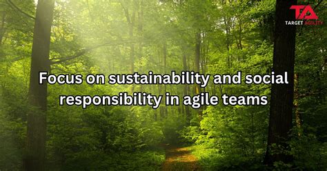 Focus On Sustainability And Social Responsibility In Agile Teams Target Agility