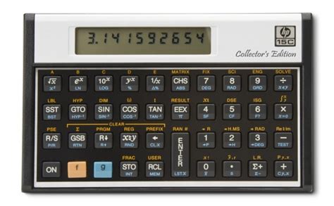 Hp 15c Collectors Edition Hp Calc