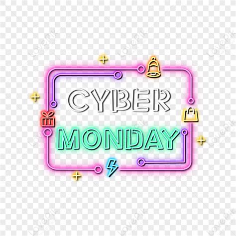사이버 먼데이 네온사인 상점 간판은 핑크색이다 빛 일러스트 조명초록선명한 Png 일러스트 무료 다운로드 Lovepik