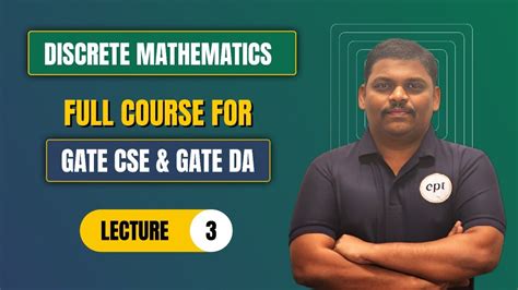 Discrete Maths Cse Legend Reddysir Lecture 3 Gate Cse Gate Da