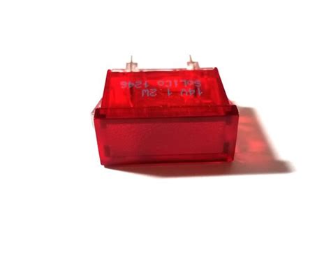 Red Indicator Light 106798 Solico Rectangular Indicator Light 14v 12w