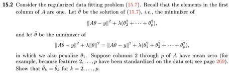 Solved 152 Consider The Regularized Data Fitting Problem