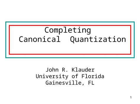 ppt completing canonical quantization dokumen tips