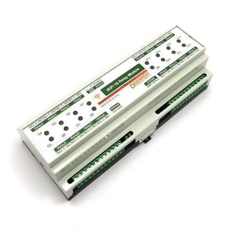 Wifi 16 Relay 10a Module Tcpip Udp Virtual Serial Port Din Rail