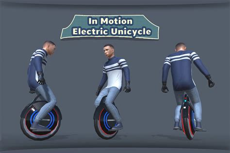 In Motion Electric Unicycle 3d Animations Unity Asset Store