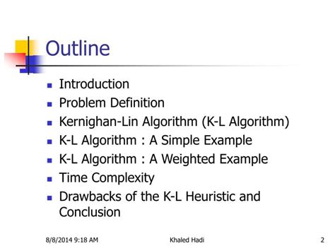 Ppt A Fundamental Bi Partition Algorithm Of Kernighan Lin Powerpoint