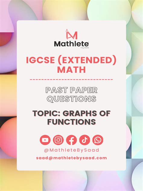 igcse graphs of functions final pdf tangent slope