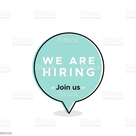 우리는 고용하고 있습니다 메시지와 음성 거품 채용의 개념 벡터 일러스트레이션 플랫 디자인 구인 중에 대한 스톡 벡터 아트 및 기타 이미지 Istock